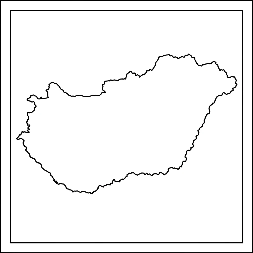Blank Map of Hungary - Hungary Map Outline