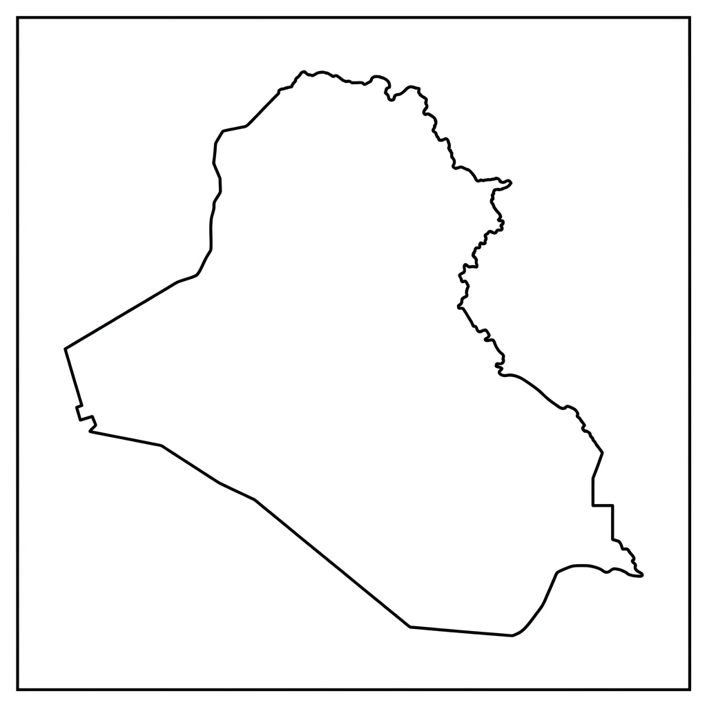 Blank Map of Iraq - Iraq Map Outline