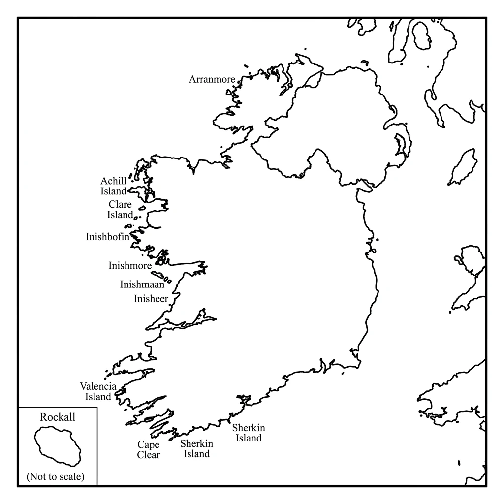 Blank Map of Ireland - Ireland Map Outline