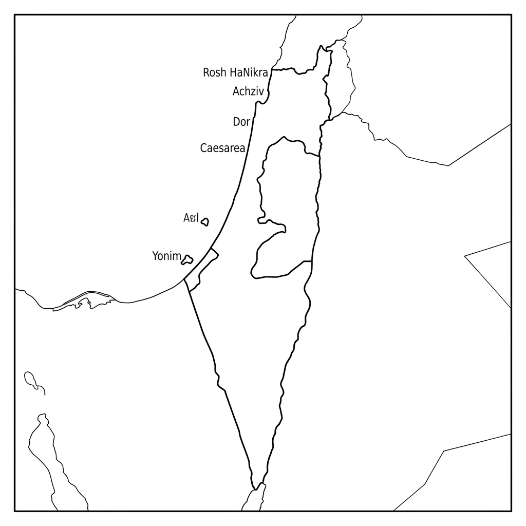 Blank Map of Israel - Israel Map Outline