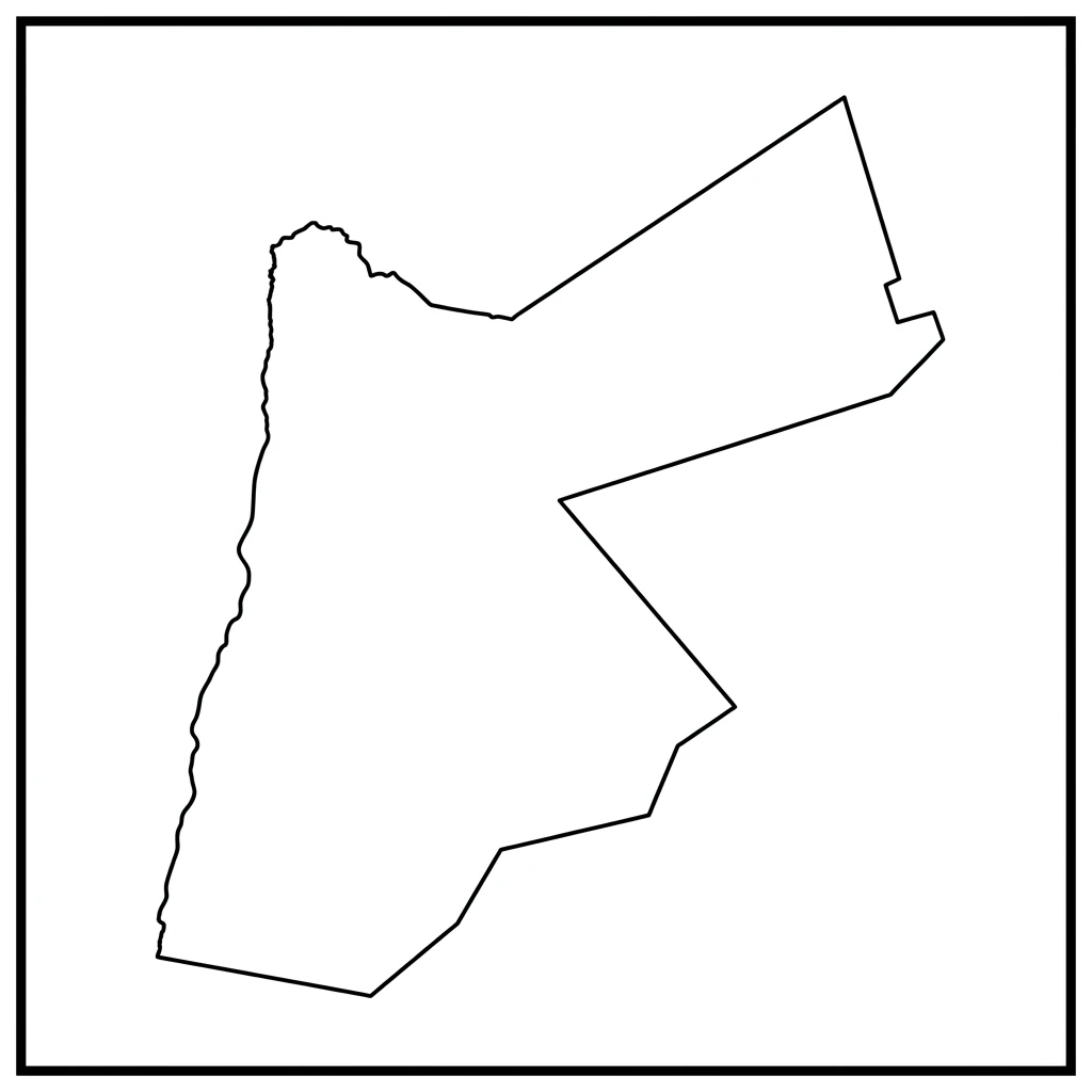Blank Map of Jordan - Jordan Map Outline