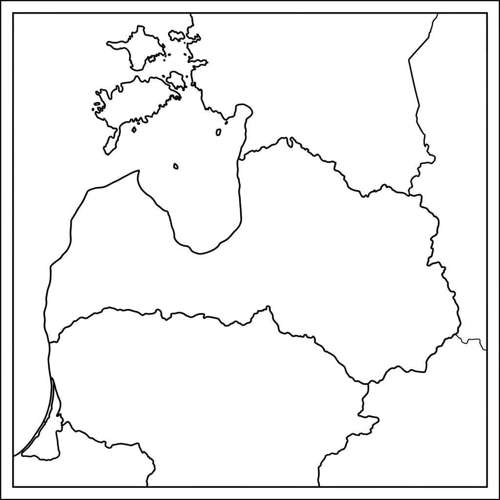 Blank Map of Latvia - Latvia Map Outline
