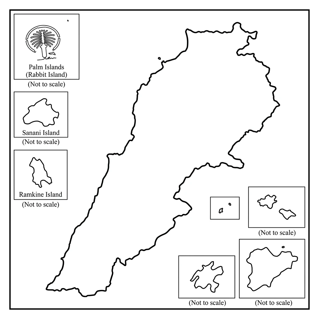 Blank Map of Lebanon - Lebanon Map Outline