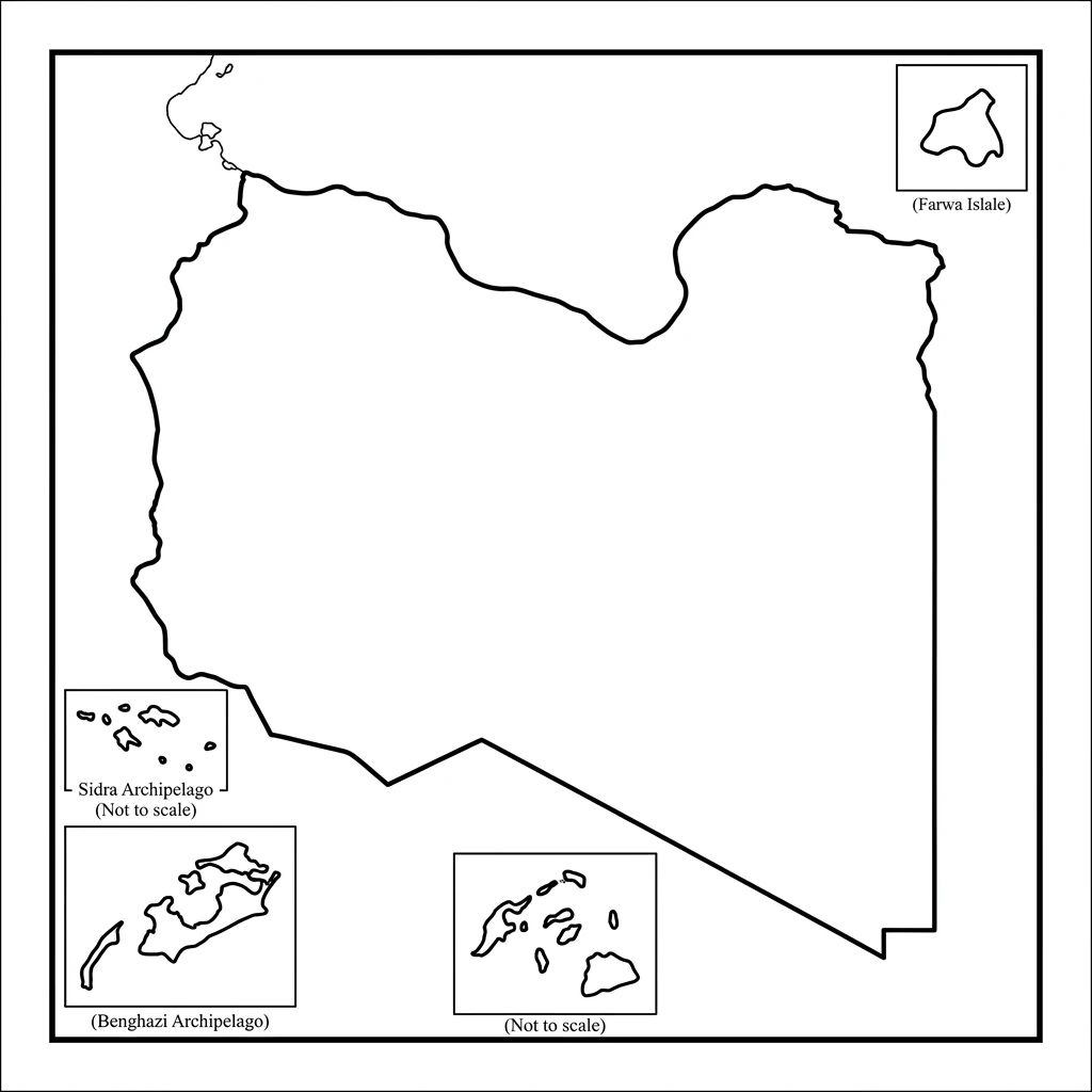 Blank Map of Libya - Libya Map Outline