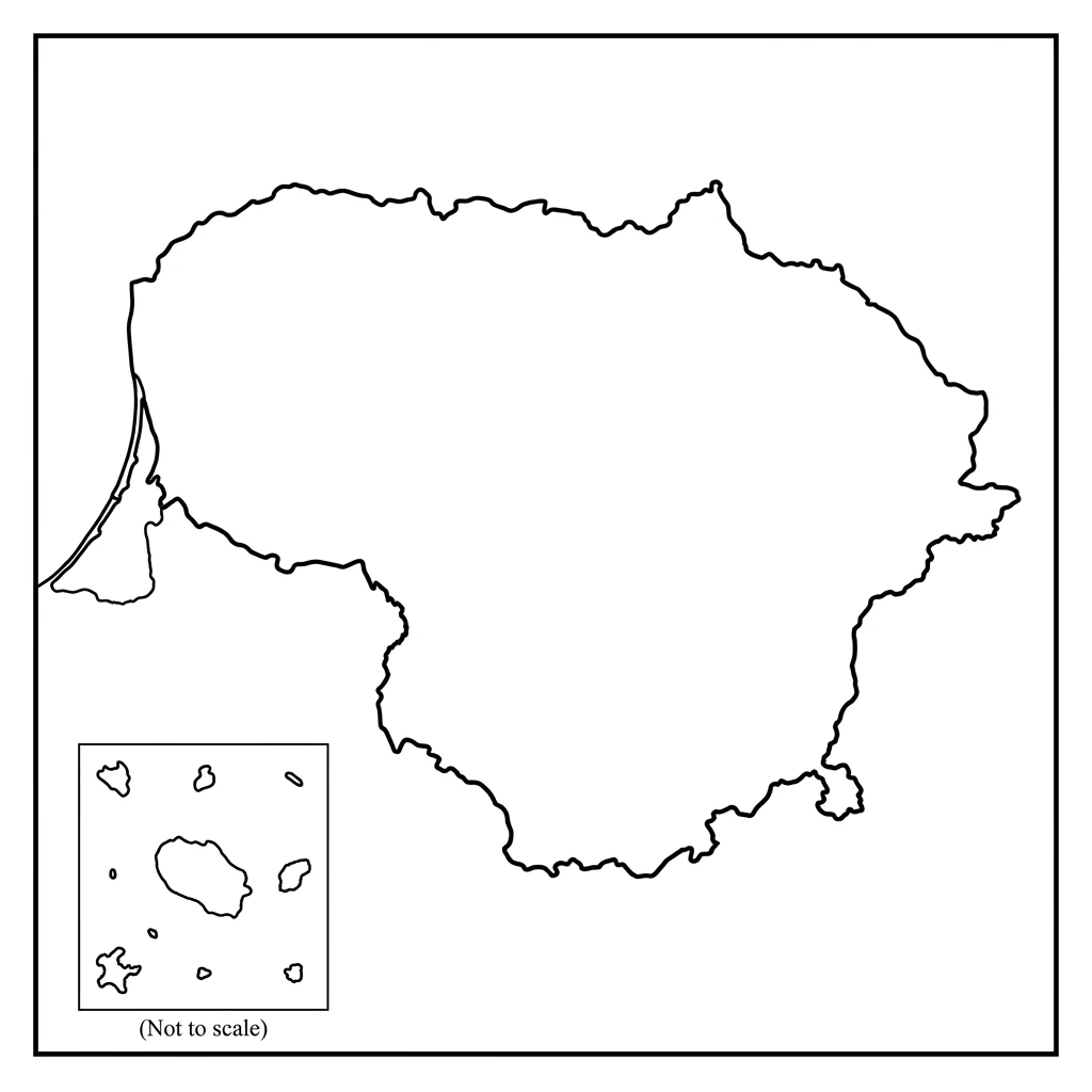 Blank Map of Lithuania - Lithuania Map Outline