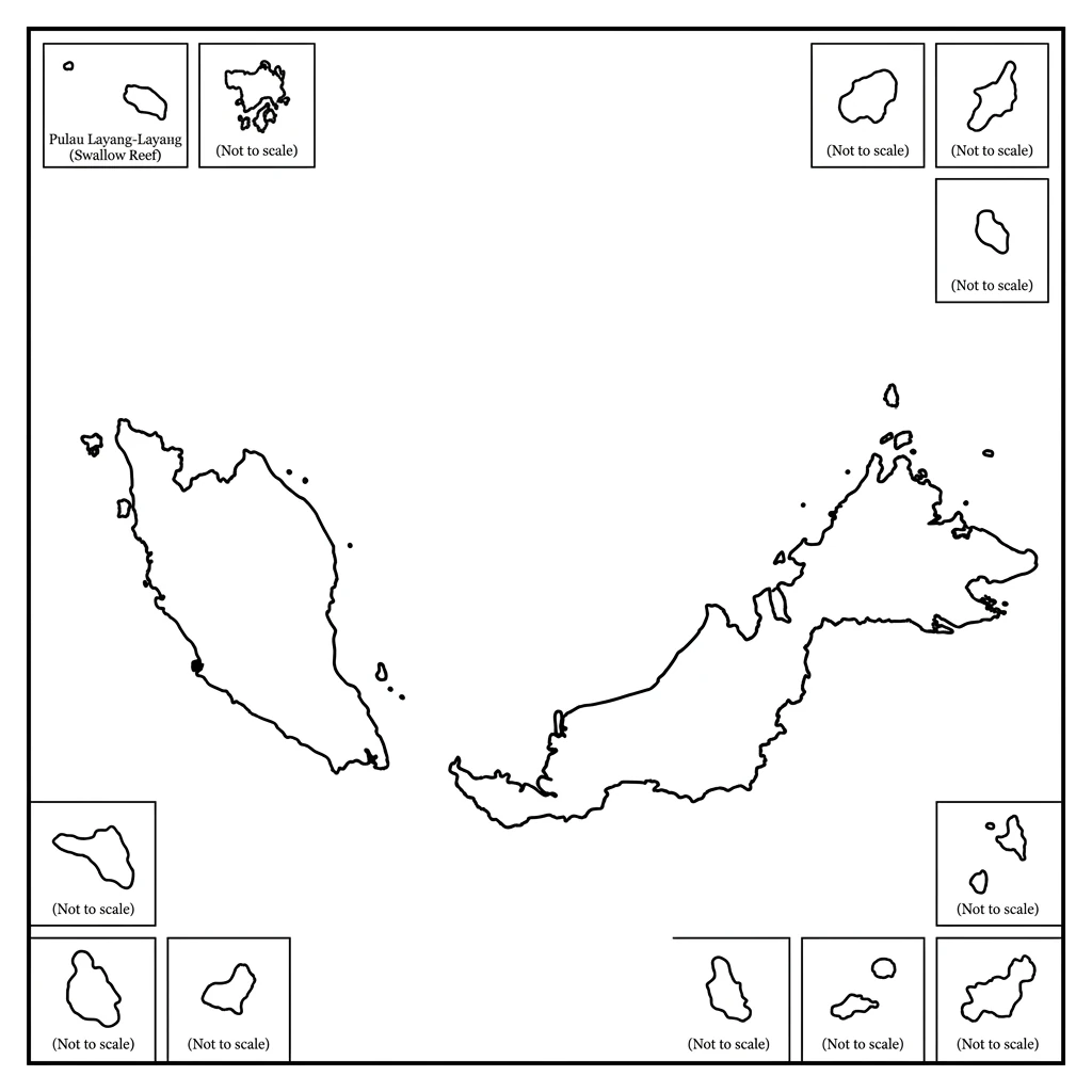 Blank Map of Malaysia - Malaysia Map Outline
