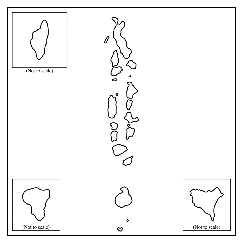 Blank Map of Maldives - Maldives Map Outline