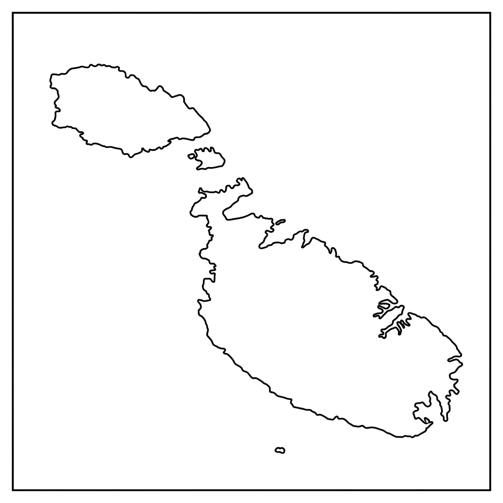 Blank Map of Malta - Malta Map Outline