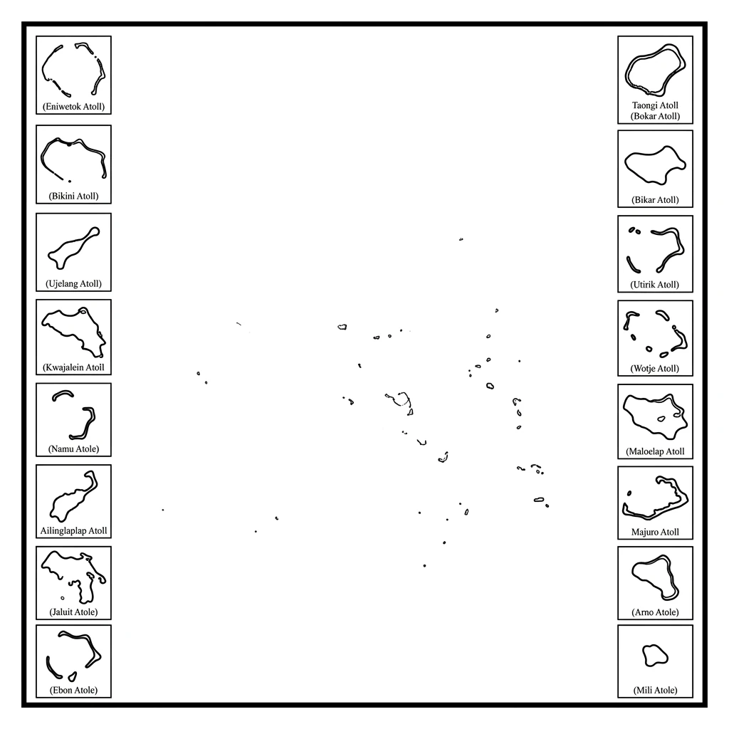 Blank Map of Marshall Islands - Marshall Islands Map Outline
