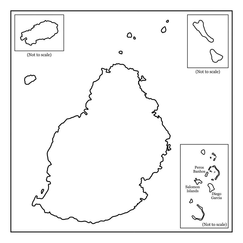 Blank Map of Mauritius - Mauritius Map Outline