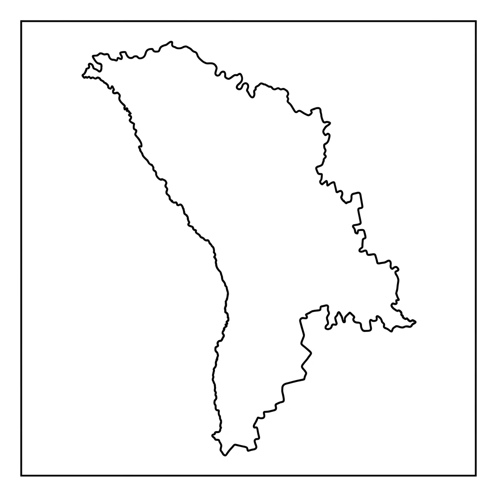 Blank Map of Moldova - Moldova Map Outline