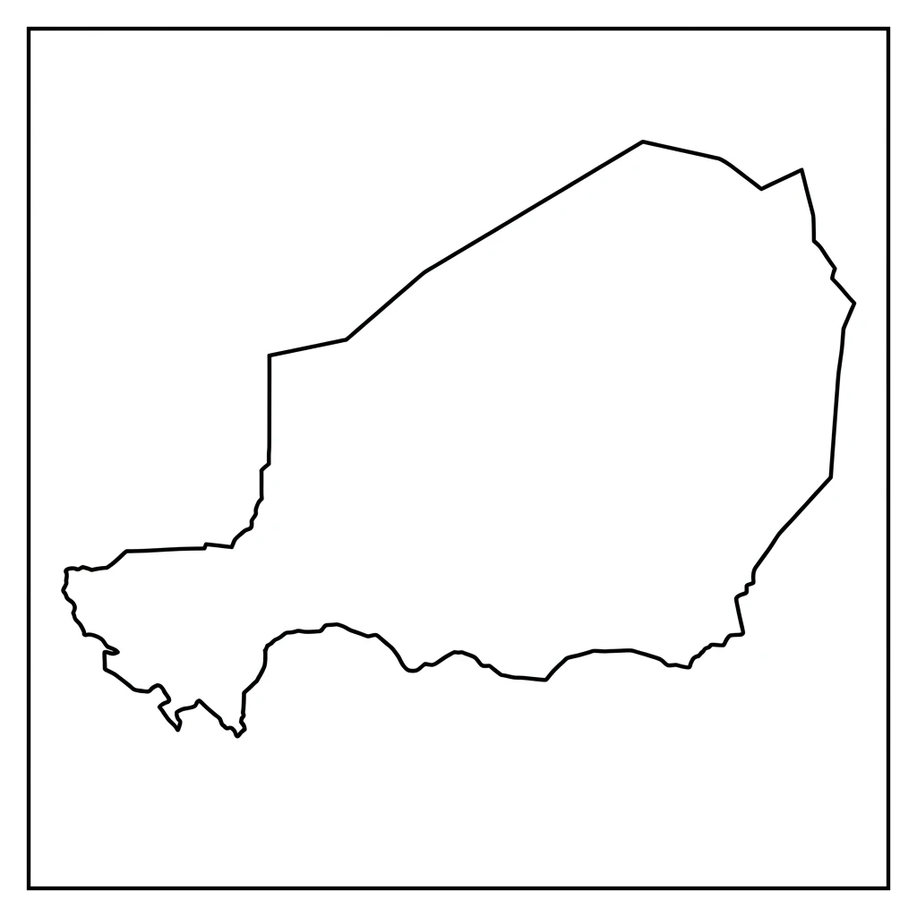 Blank Map of Niger - Niger Map Outline