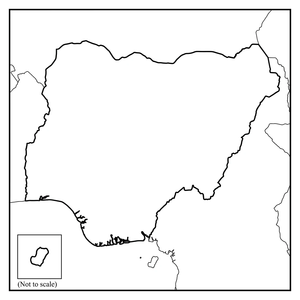 Blank Map of Nigeria - Nigeria Map Outline