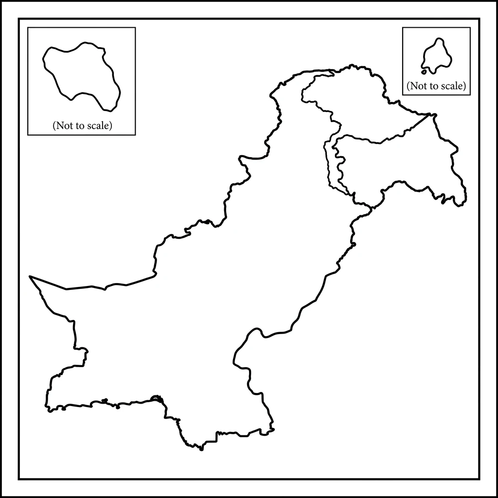 Blank Map of Pakistan - Pakistan Map Outline