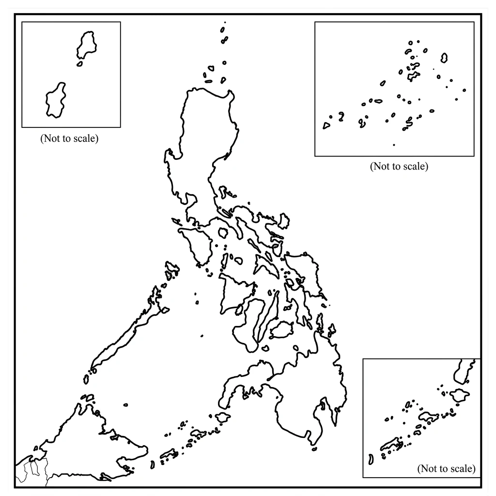 Blank Map of Philippines - Philippines Map Outline