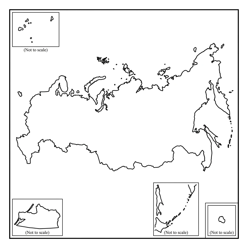 Blank Map of Russia - Russia Map Outline