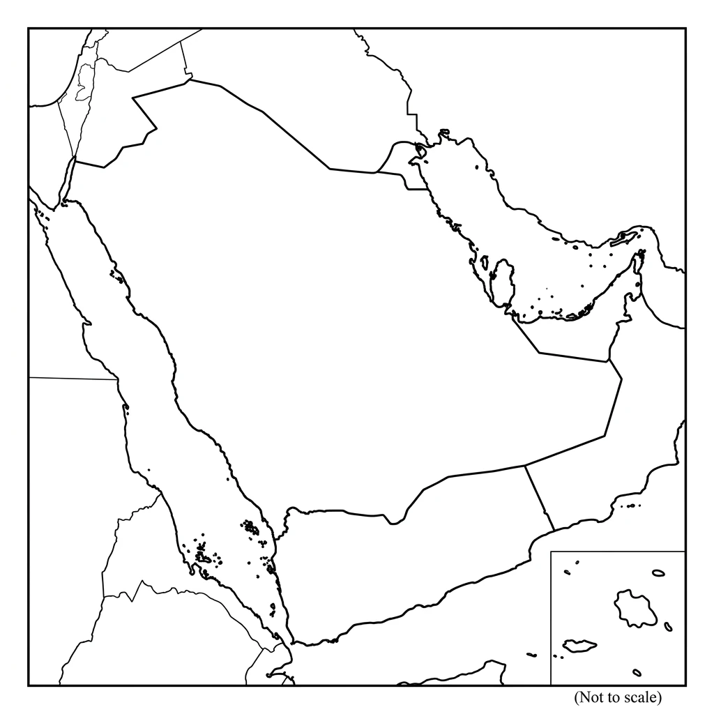 Blank Map of Saudi Arabia - Saudi Arabia Map Outline
