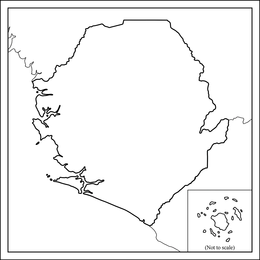 Blank Map of Sierra Leone - Sierra Leone Map Outline