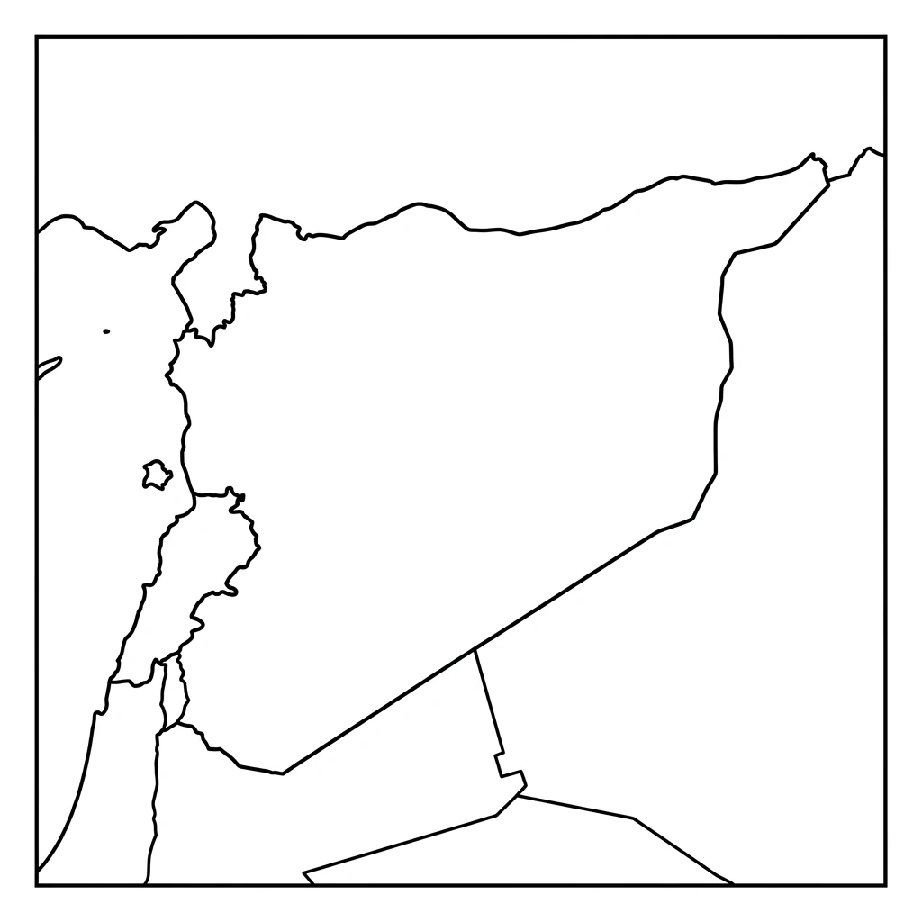 Blank Map of Syria - Syria Map Outline