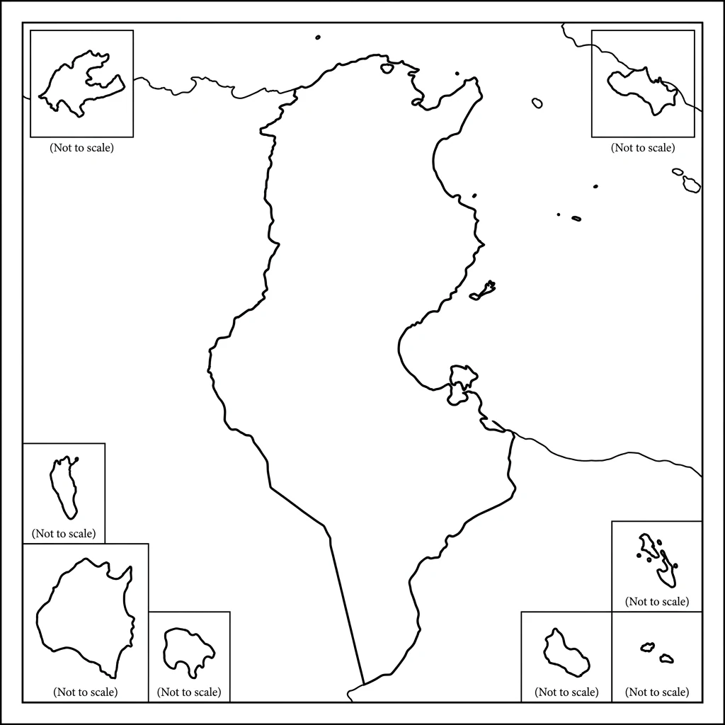 Blank Map of Tunisia - Tunisia Map Outline