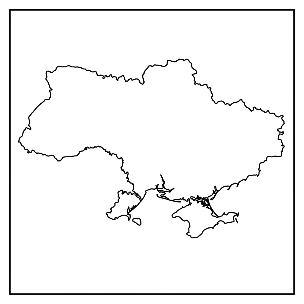 Blank Map of Ukraine - Ukraine Map Outline