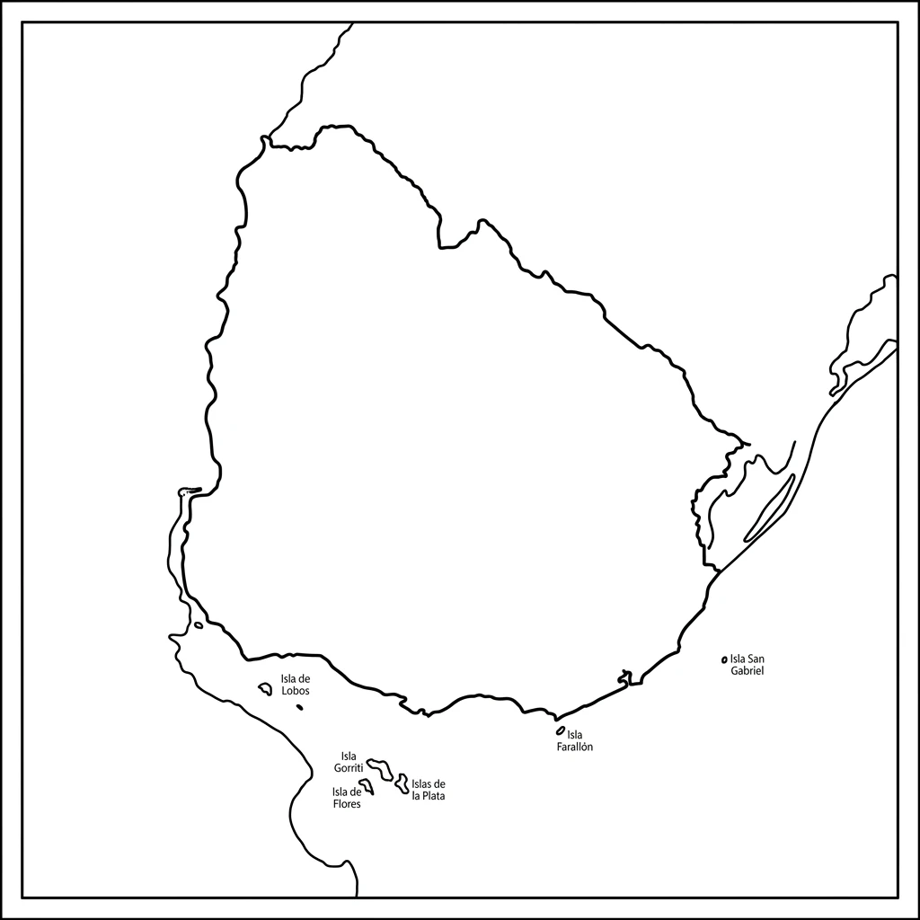 Blank Map of Uruguay - Uruguay Map Outline