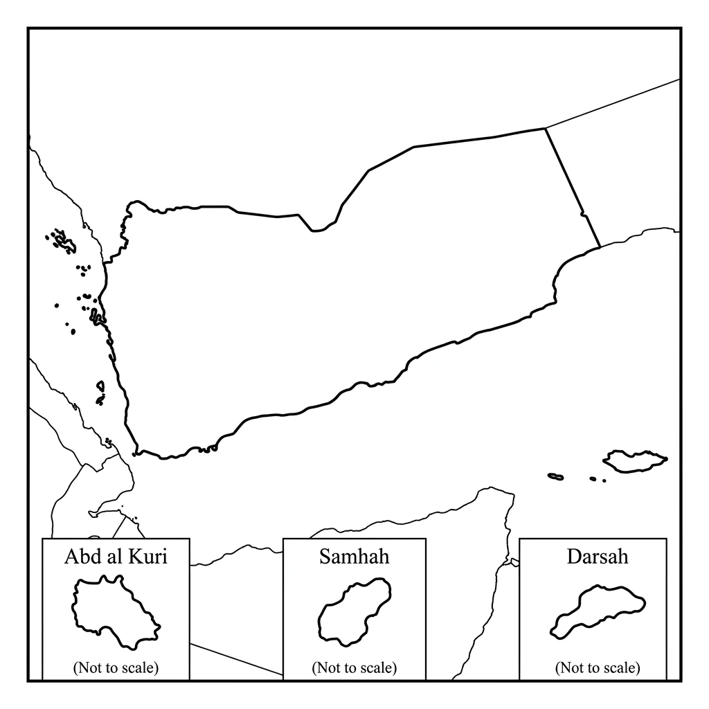 Blank Map of Yemen - Yemen Map Outline